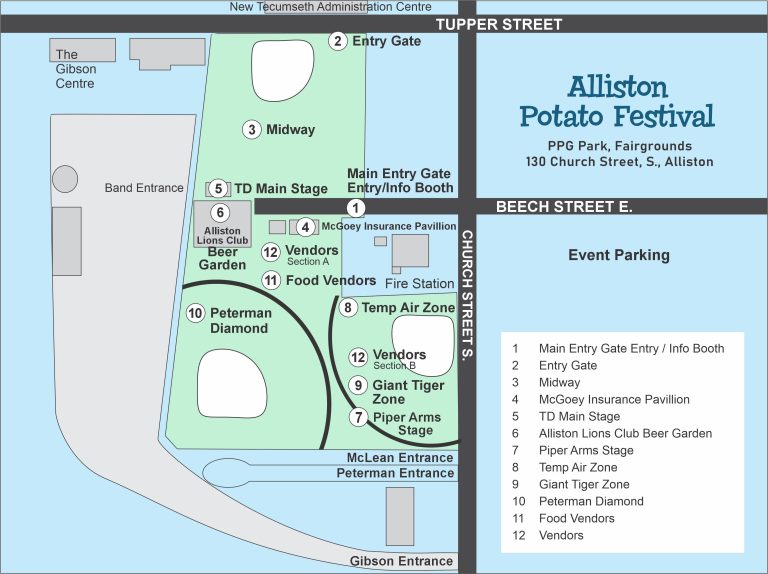 SCHEDULE OF EVENTS - Alliston Potato Fest